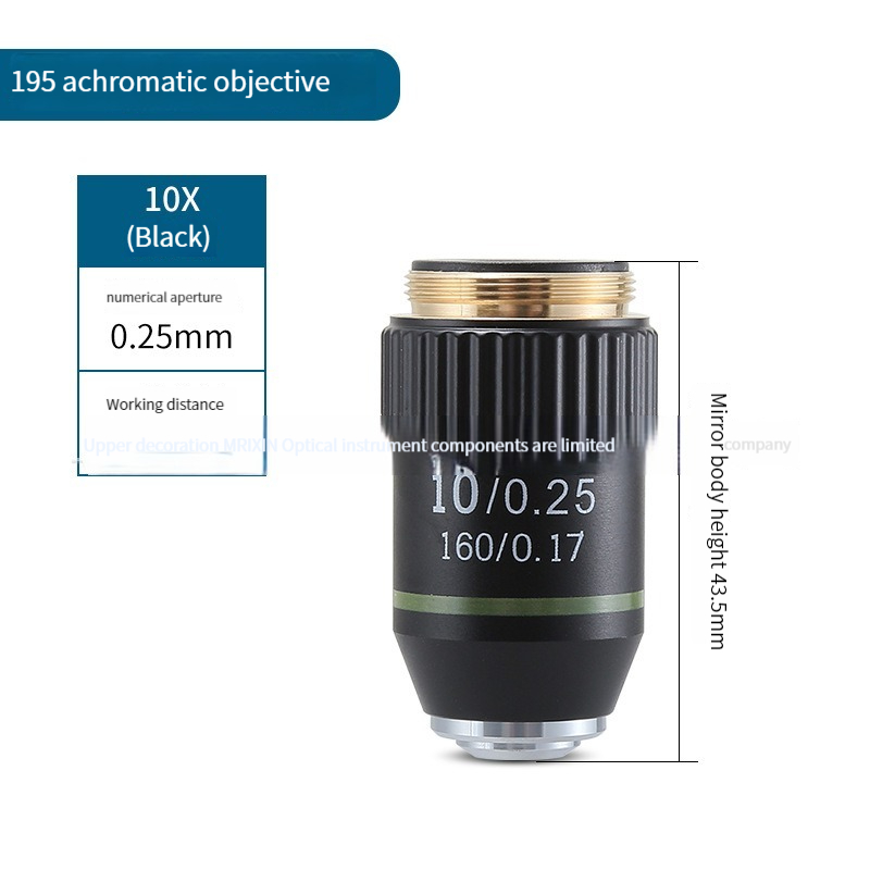 195 Achromatic Black Objective Microscope Objective 4x 10x 20x 40x 60x ... 195 Achromatic Black Objective Microscope Objective 4x 10x 20x 40x 60x ...