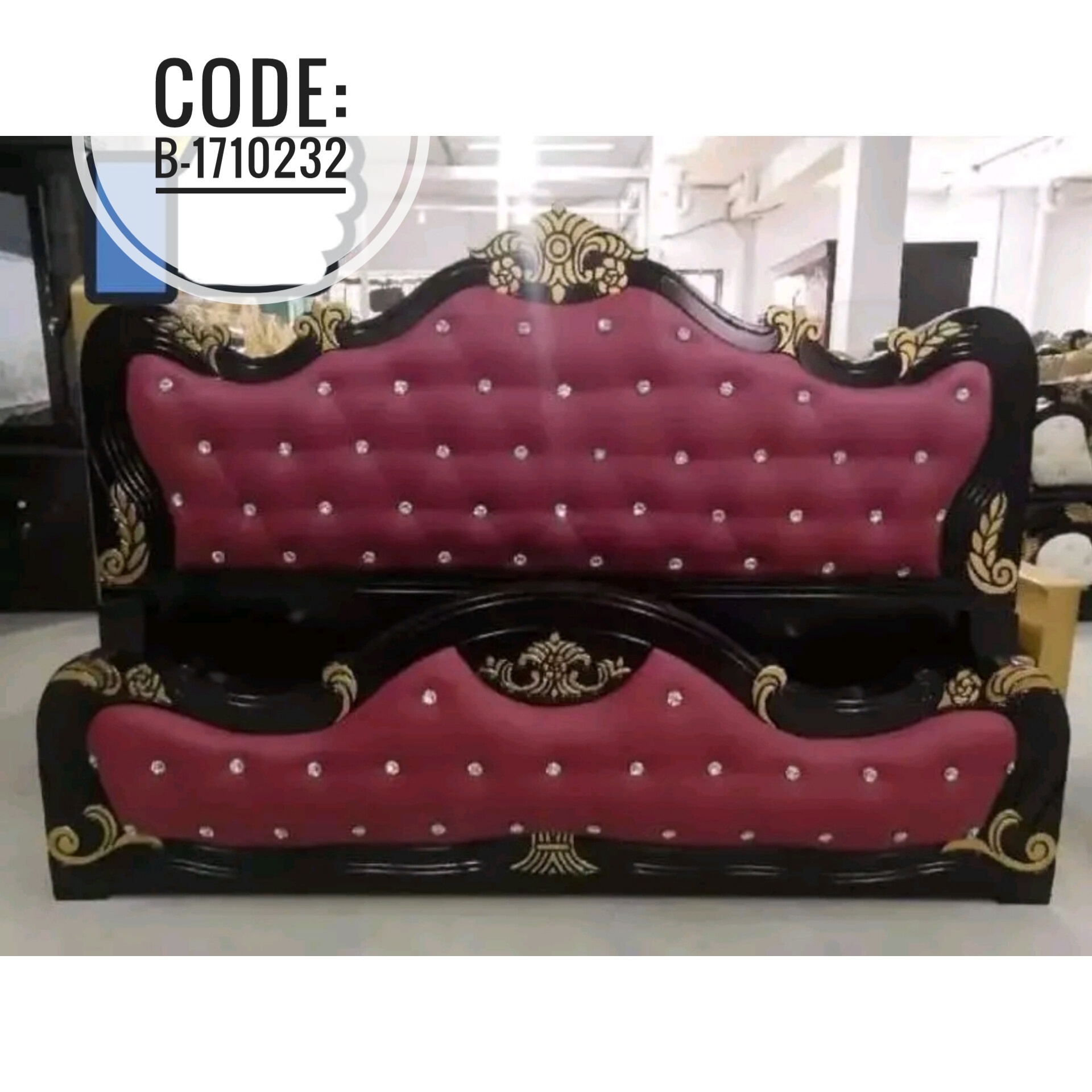B-1710232 (King 6/7 feet) SemiBox Leather Bed | Daraz.com.bd