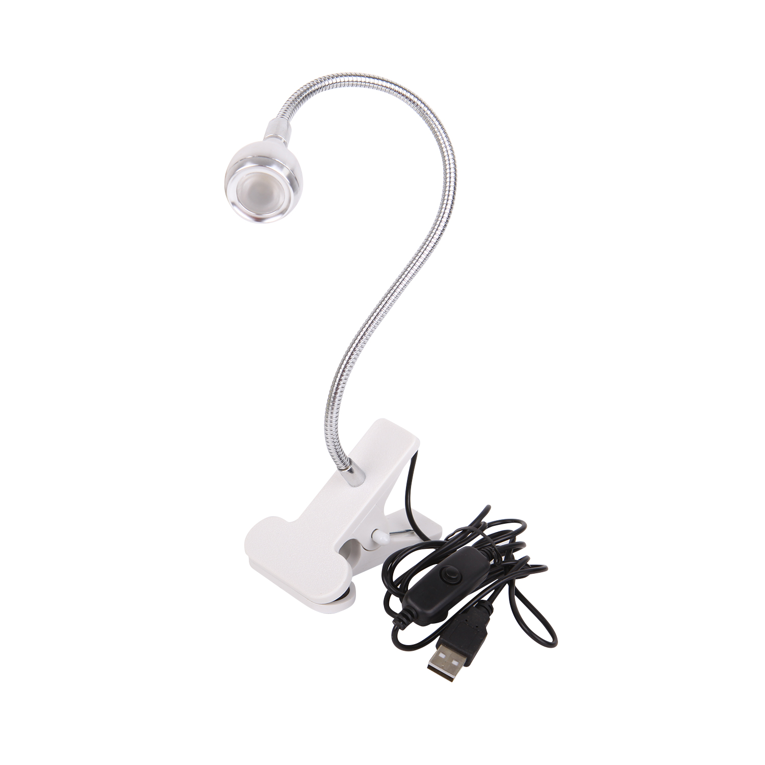 Flexible Table Lamp USB Power Reading Book Light With Holder Clip Study ...