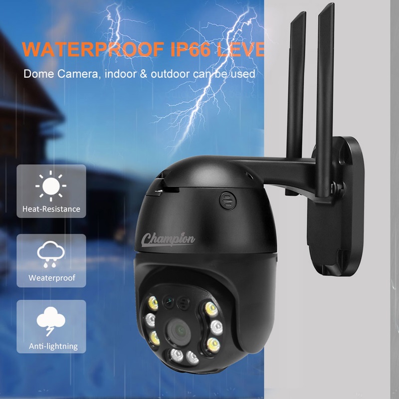 Ptz Black Shine Outdoor IP Camera V380 Full HD 3MP Smart Wireless IP ...
