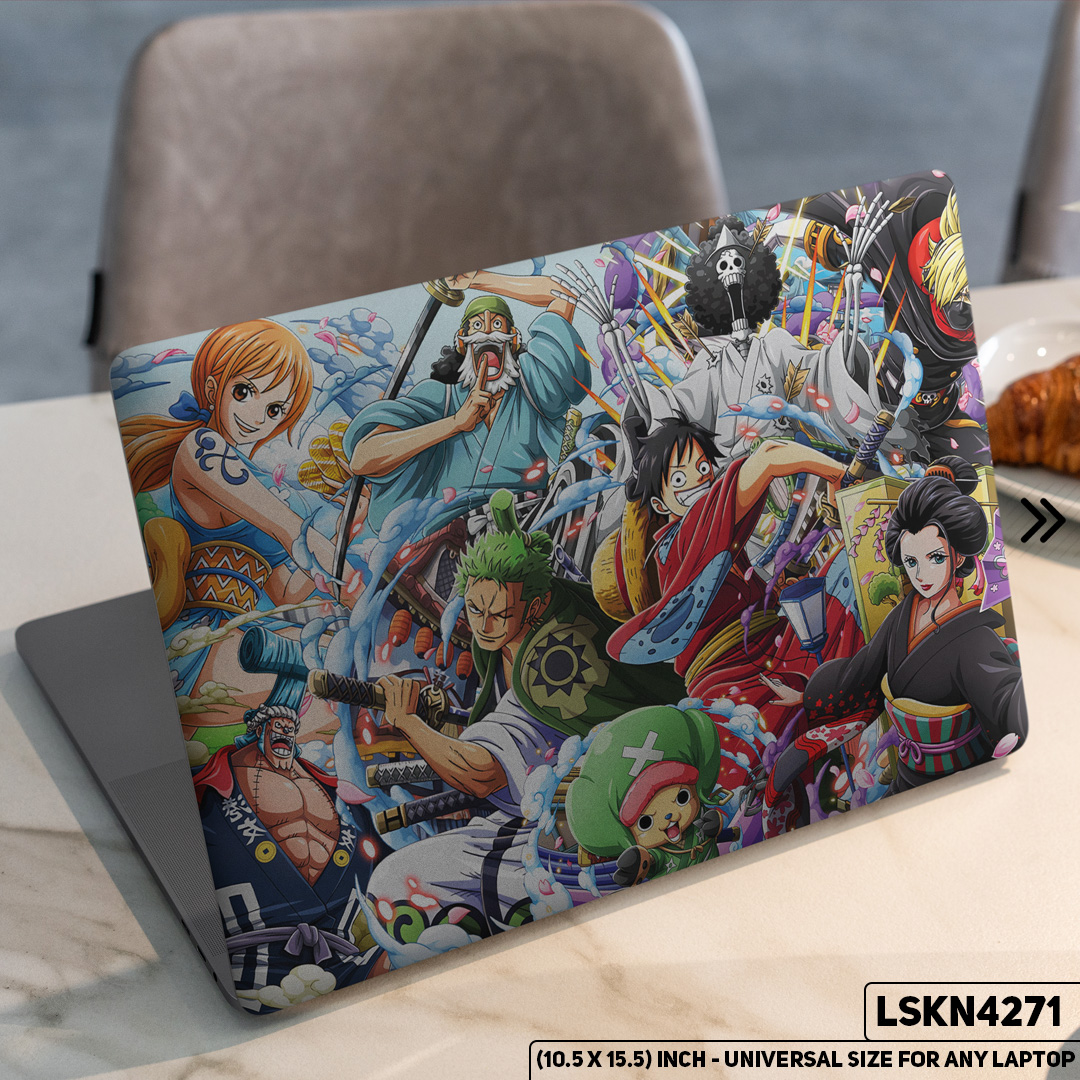 One Piece Manga Series Monkey D. Luffy Straw Hat Laptop Skin & Laptop ...