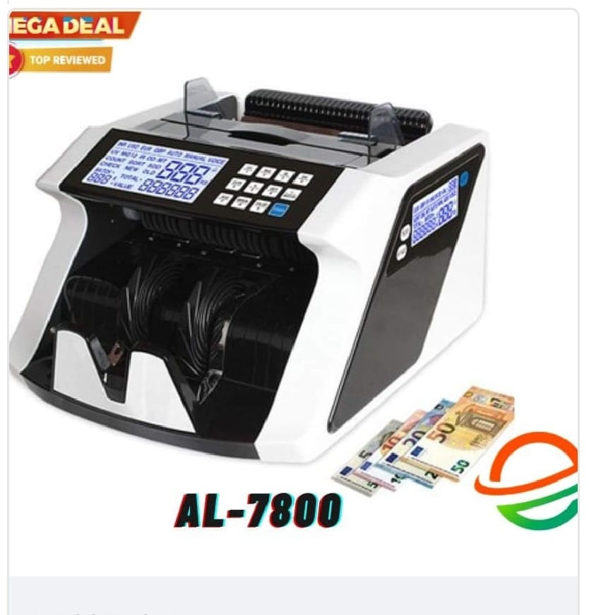 Money Counting & Fake Note Detector Machine ML 7800 with 3 displays ...