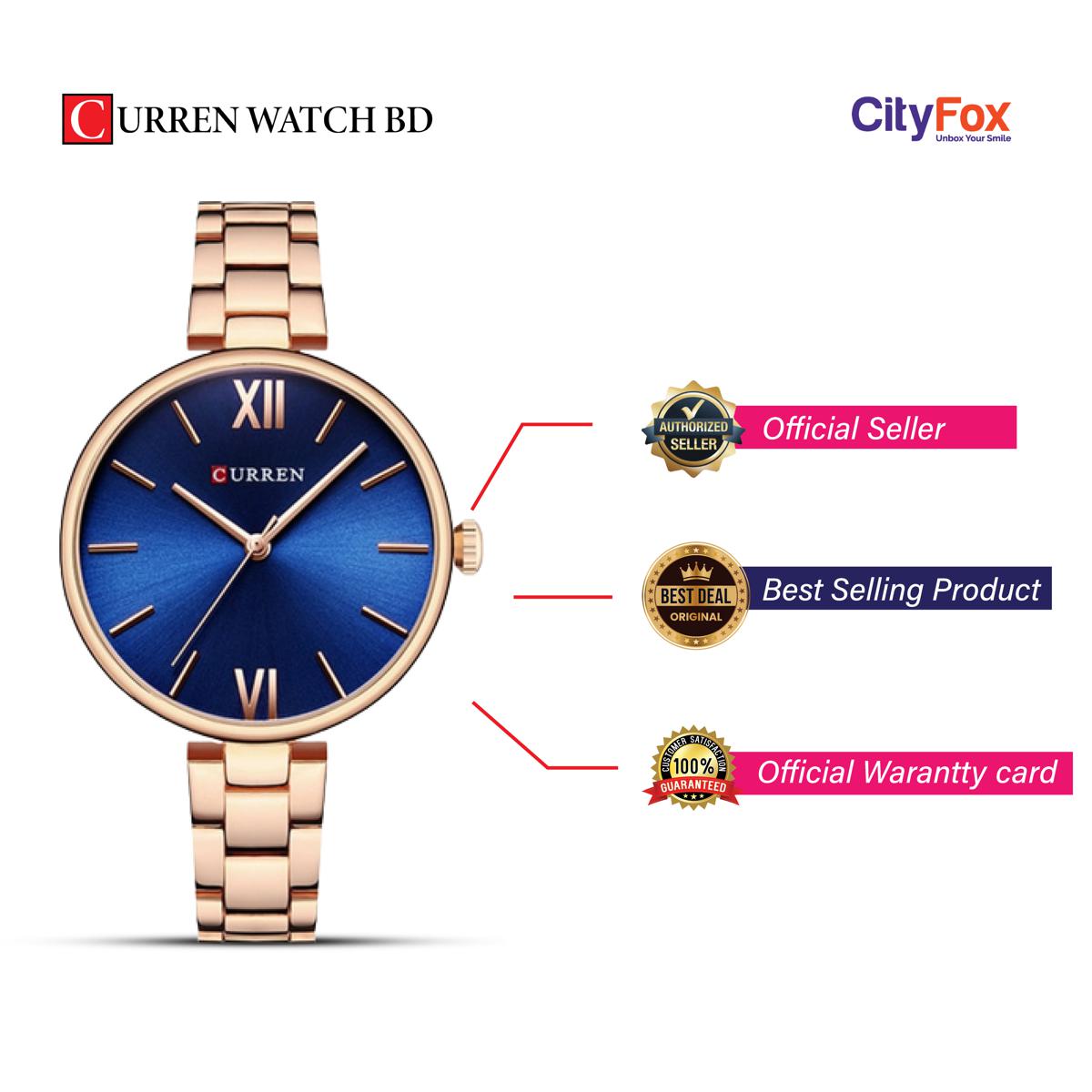 CURREN 9017 RoseGold Stainless Steel Analog Watch For Women - RoseGold ...