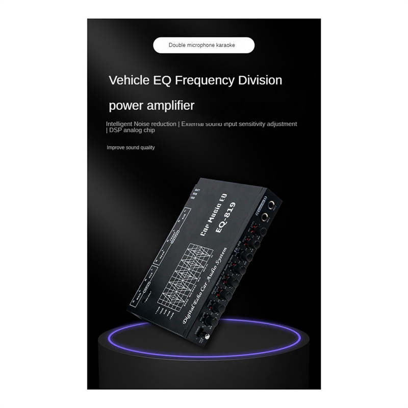 EQ-819 Car Equalizer Multifunctional Car Audio EQ Tuning Crossover ...