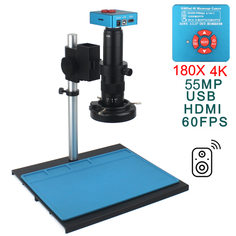 48MP 4K 2K USB HDMI VGA Type-C Digital Video Monocular Microscope ...