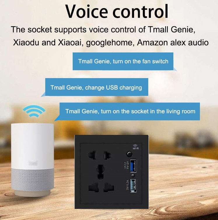 Smart Wifi Socket With Usb Qc3.0 Fast Charging Universal Plug | Works ...