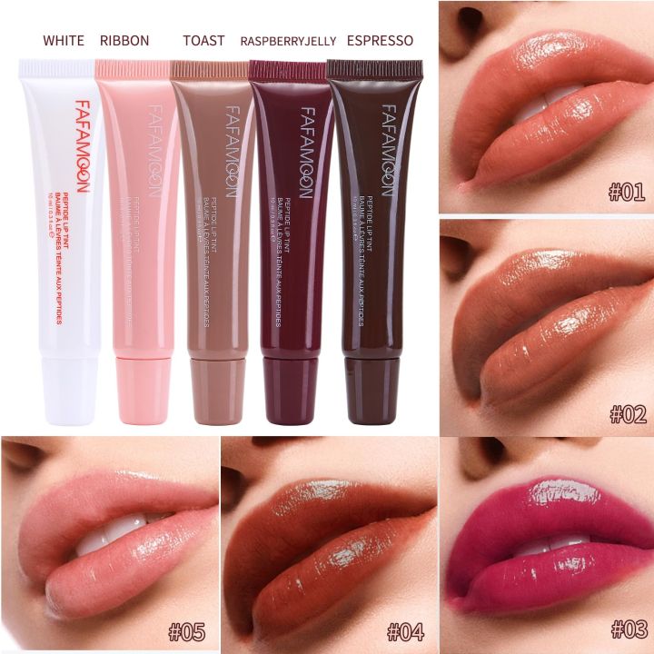 5-color Glossy Lip Balm Moisturizing Hydrating Lightening Lip Lines ...