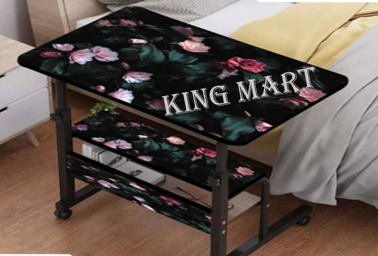 Laptop Table Height Adjustable Movable Laptop Desk With Storage Shelf ...