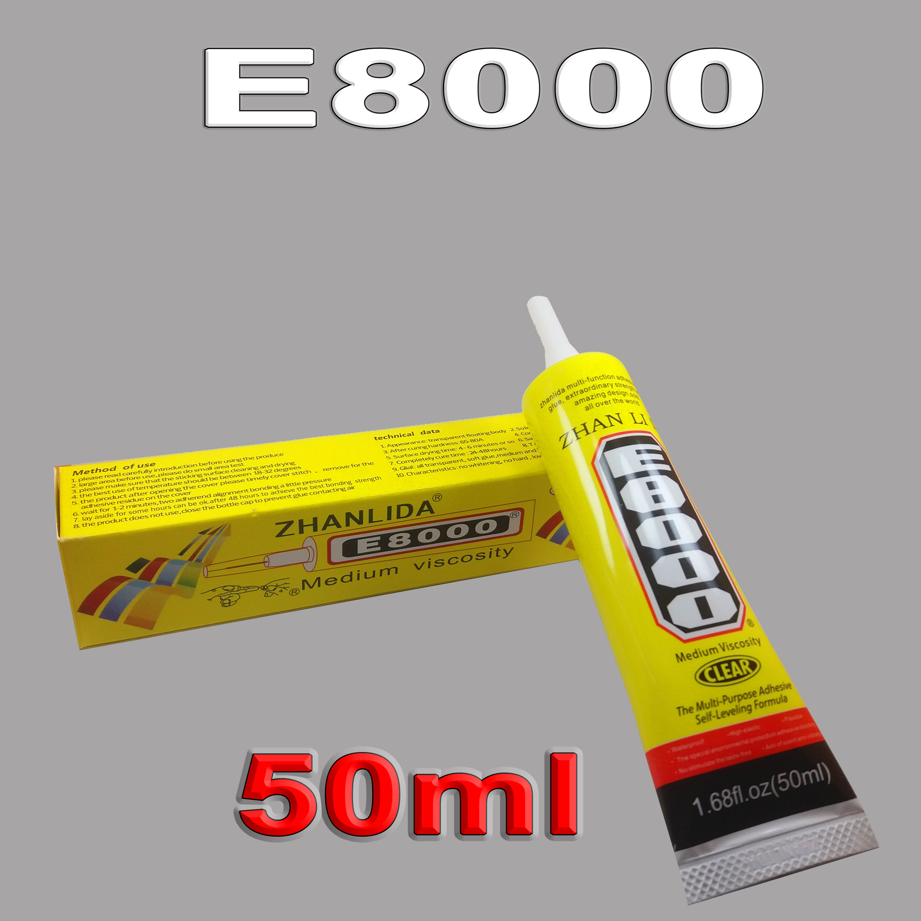 E8000 Multipurpose Craft Glue Industrial Strength Adhesive Clear Semi ...