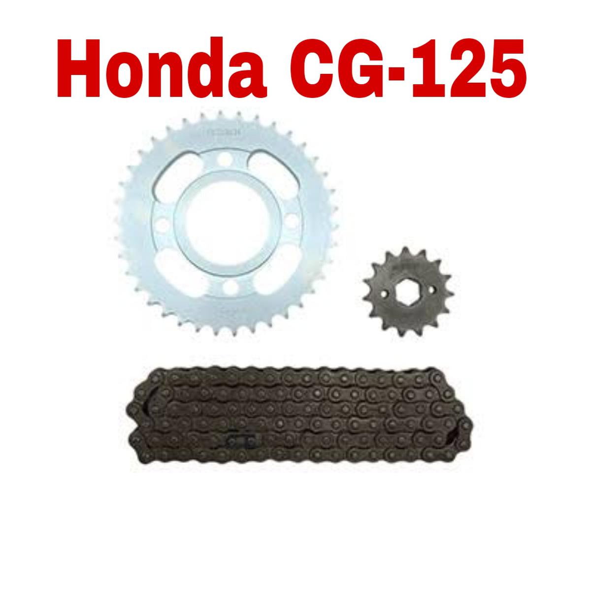 Chain Sprocket Full Set For CG-125 Motorcycle | Daraz.com.bd