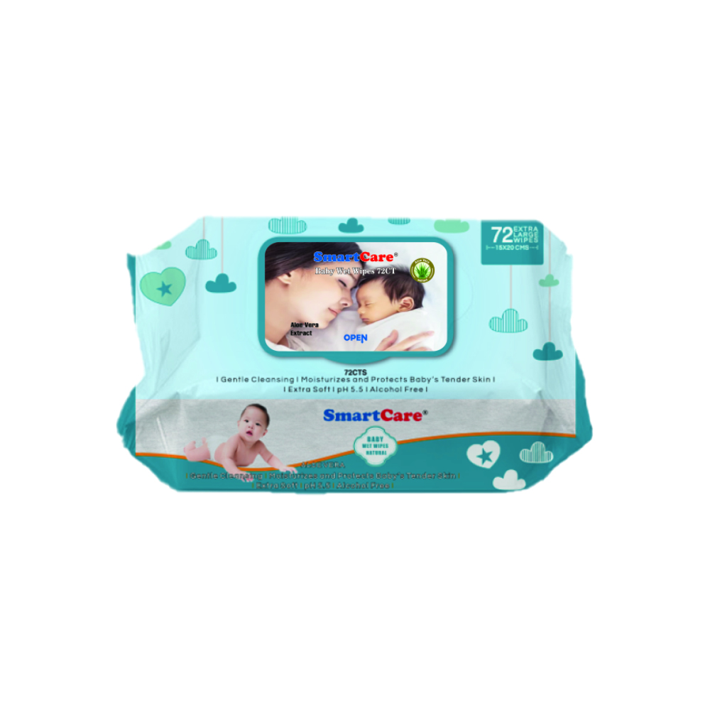 Best Smart Care Wet Wipes With Fliptop - 72Pcs | Daraz.com.bd