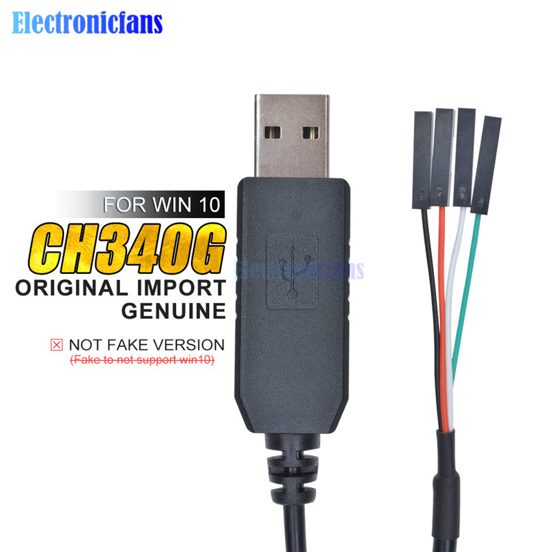 Original 1M CH340G CH340 USB to TTL Serial Download Cable Convert Wire Adapter Compatible Win 7 ...