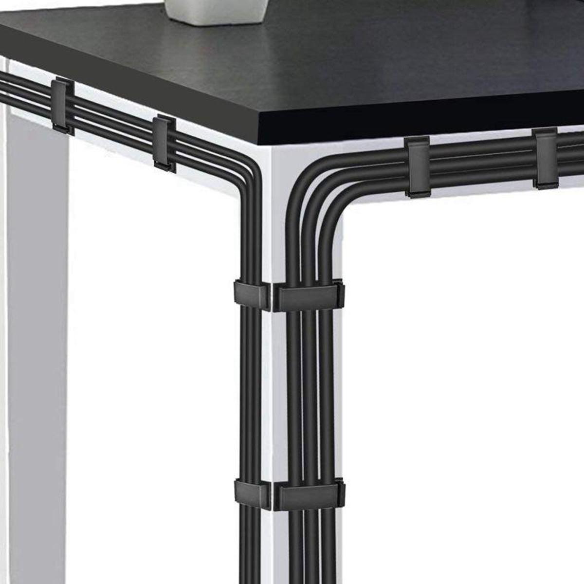 Nax 30 Pcs. Cable Clips Cable Clamps Black Desk Cable Holder Self ...