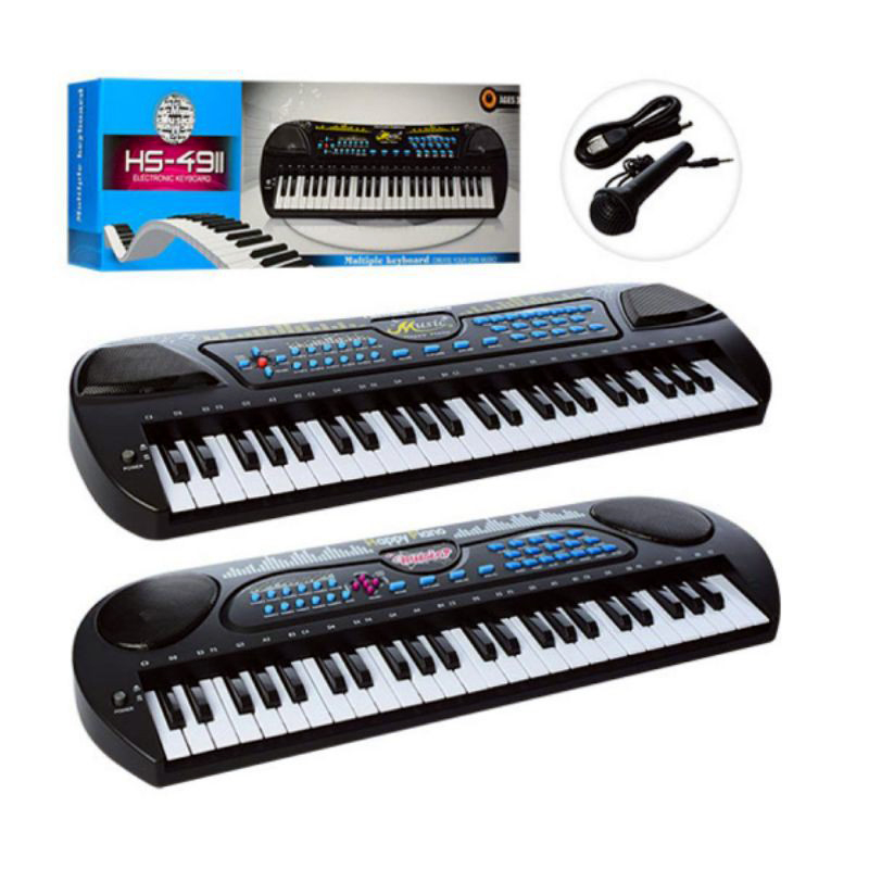 49 Keys Musical Keyboard Piano Toy with Microphone USB System Smooth ...