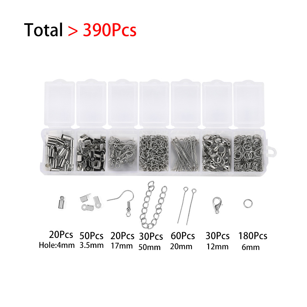 1set Jewelry Making Set Jump Rings Lobster Clasp Ear Hook Pins Chain ...