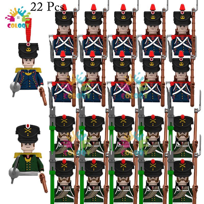 【selevn roind】Napoleonic Wars Soldiers Building Blocks WW2 Mini Action ...