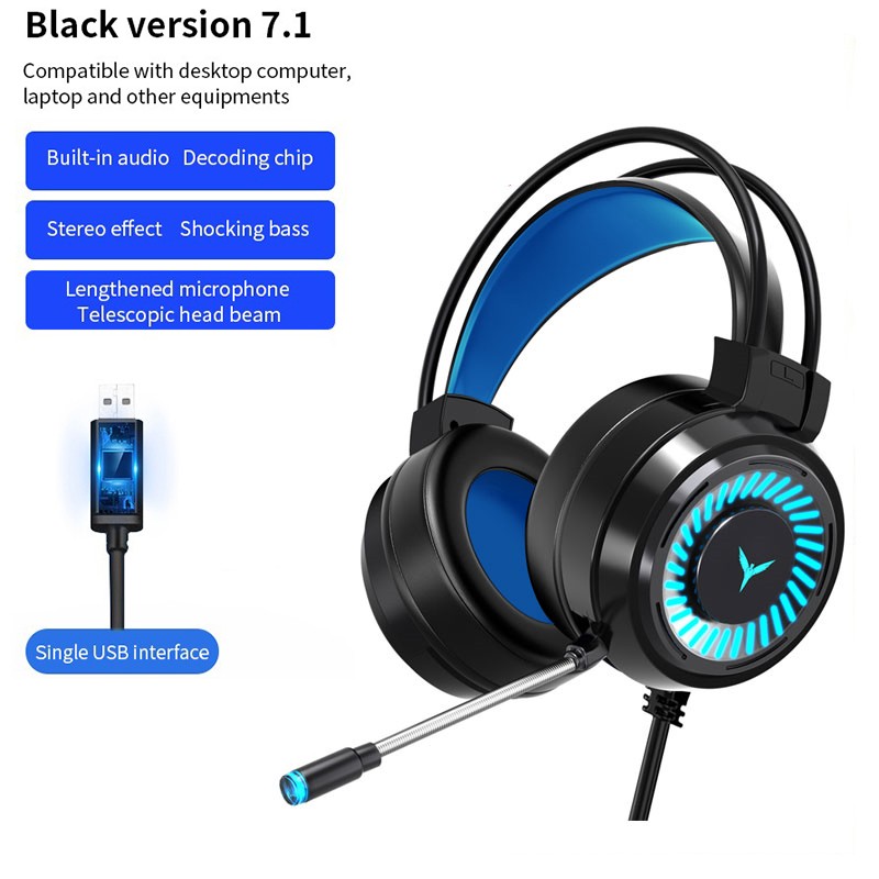 G58 Over Ear Headphone Gaming 360° Rotation Earphone 3D Sound HIFi ...