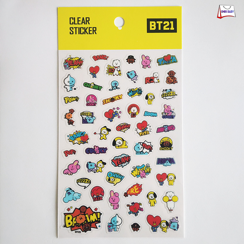 BTS BT21 Cute Cartoon Stickers - KPOP BTS Stickers | Daraz.com.bd