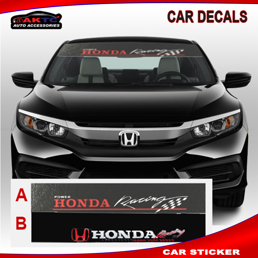 Honda Windshield Sticker Grey