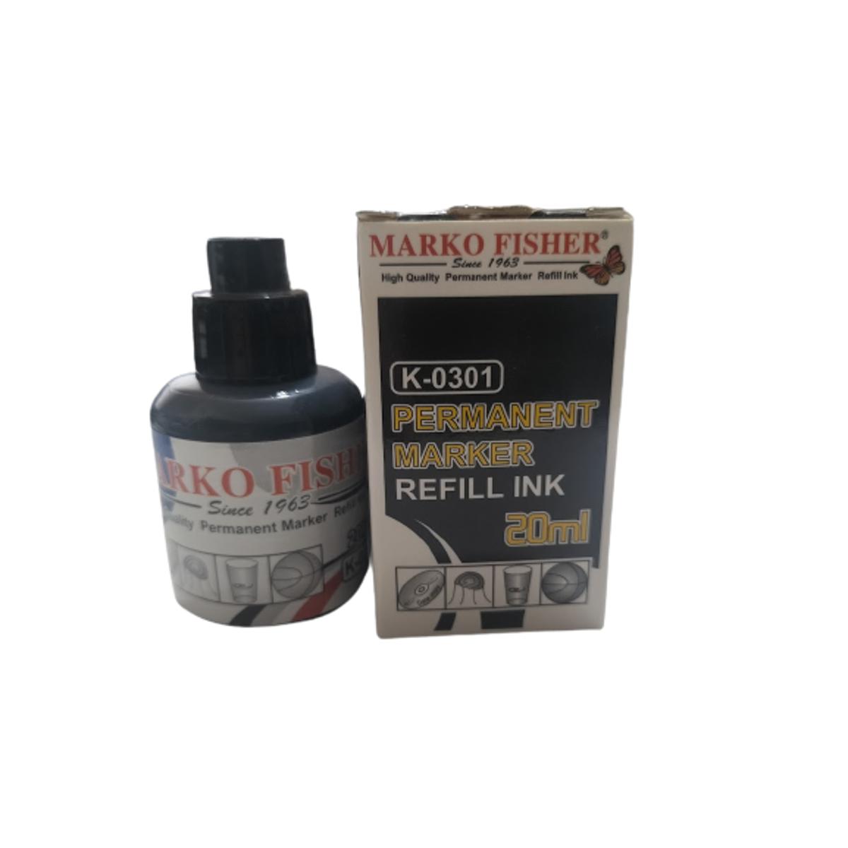 Marko Fisher K-0301 Permanent Marker Refill Ink, Black, 20ml | Daraz.com.bd