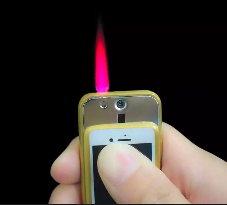 Phone Gas Lighter Iphone Shape slide Turbo Gas Jet Lighter | Daraz.com.bd