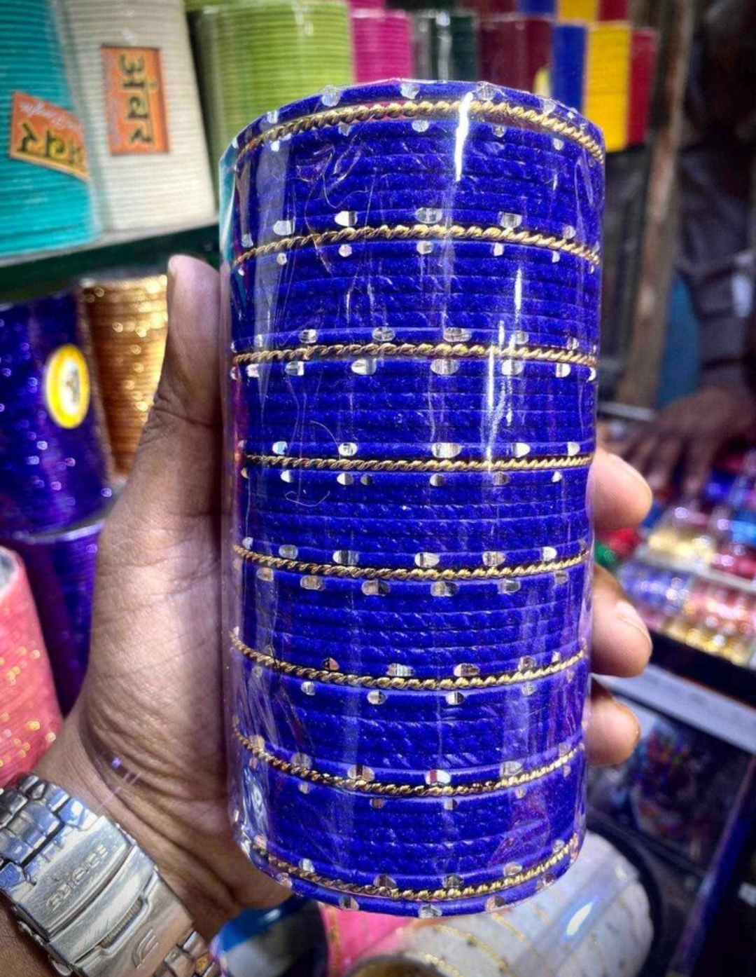 Barbi metal velvet bangles /exclusive fashionable bangles set -52 pcs ...