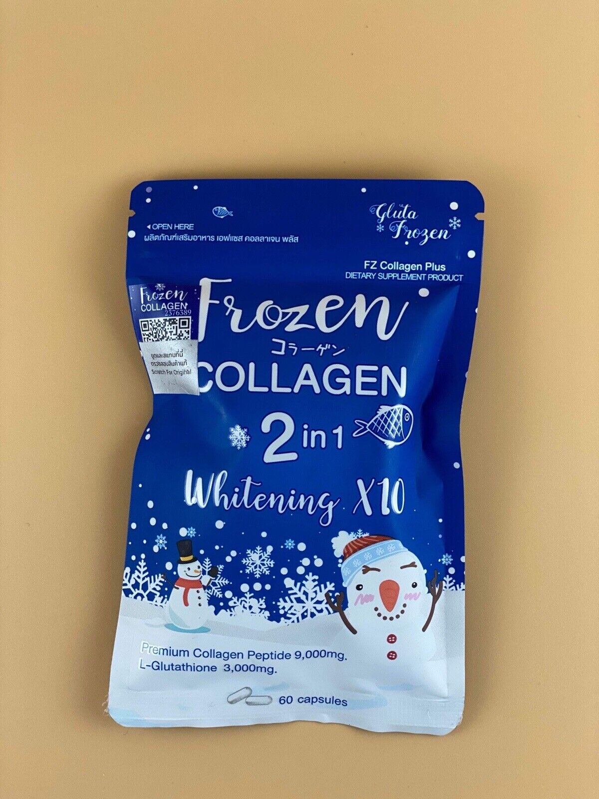 Frozen Collagen 2 in 1 Premium Collagen Peptide & Glutathione, 60 ...