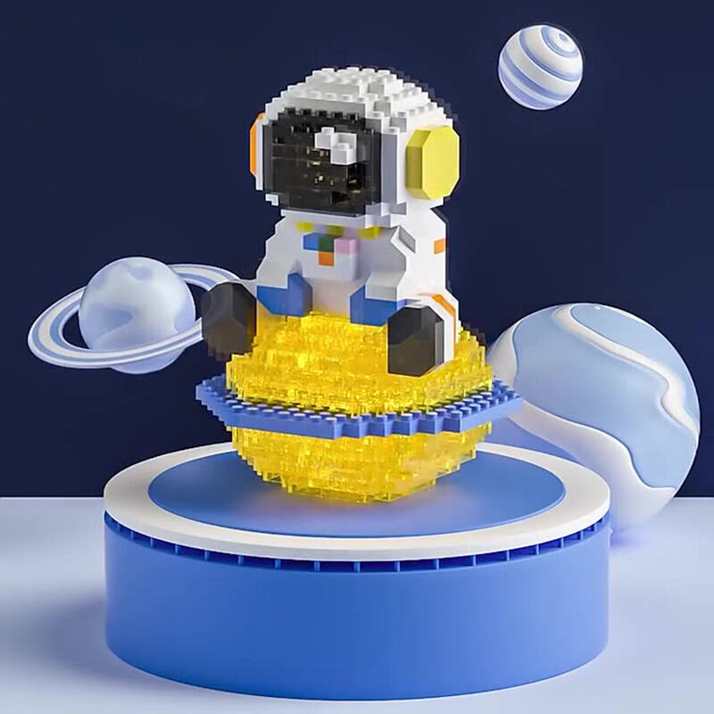 Micro Building Blocks Space Aerospace Series Glowing Astronaut Figure ...