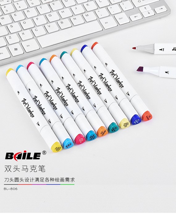 12 Colors Dual Tips Art Marker, Double Sided | Daraz.com.bd