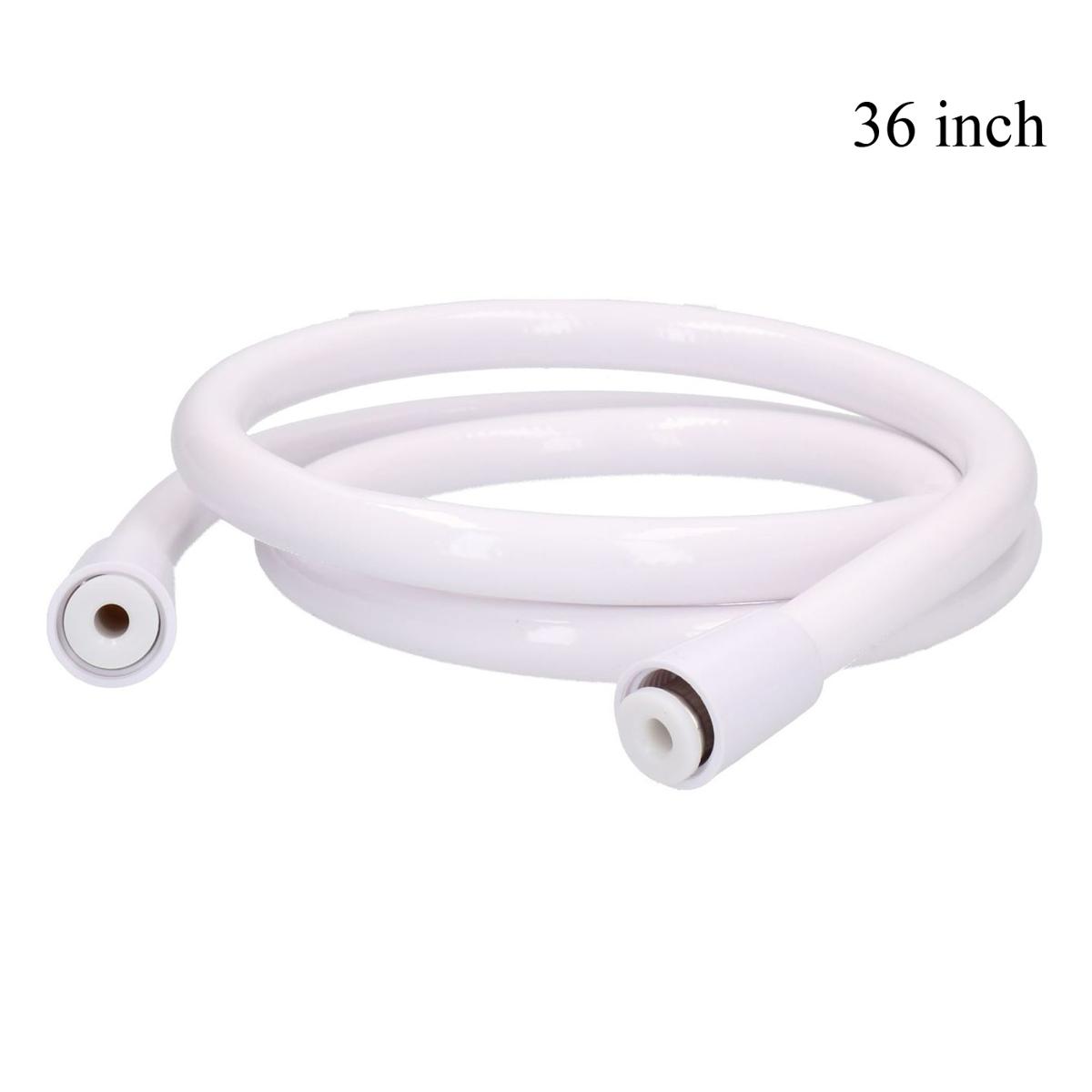 36'' Universal White Smooth PVC Shower Hose Standard Fit Flexible Pipe ...