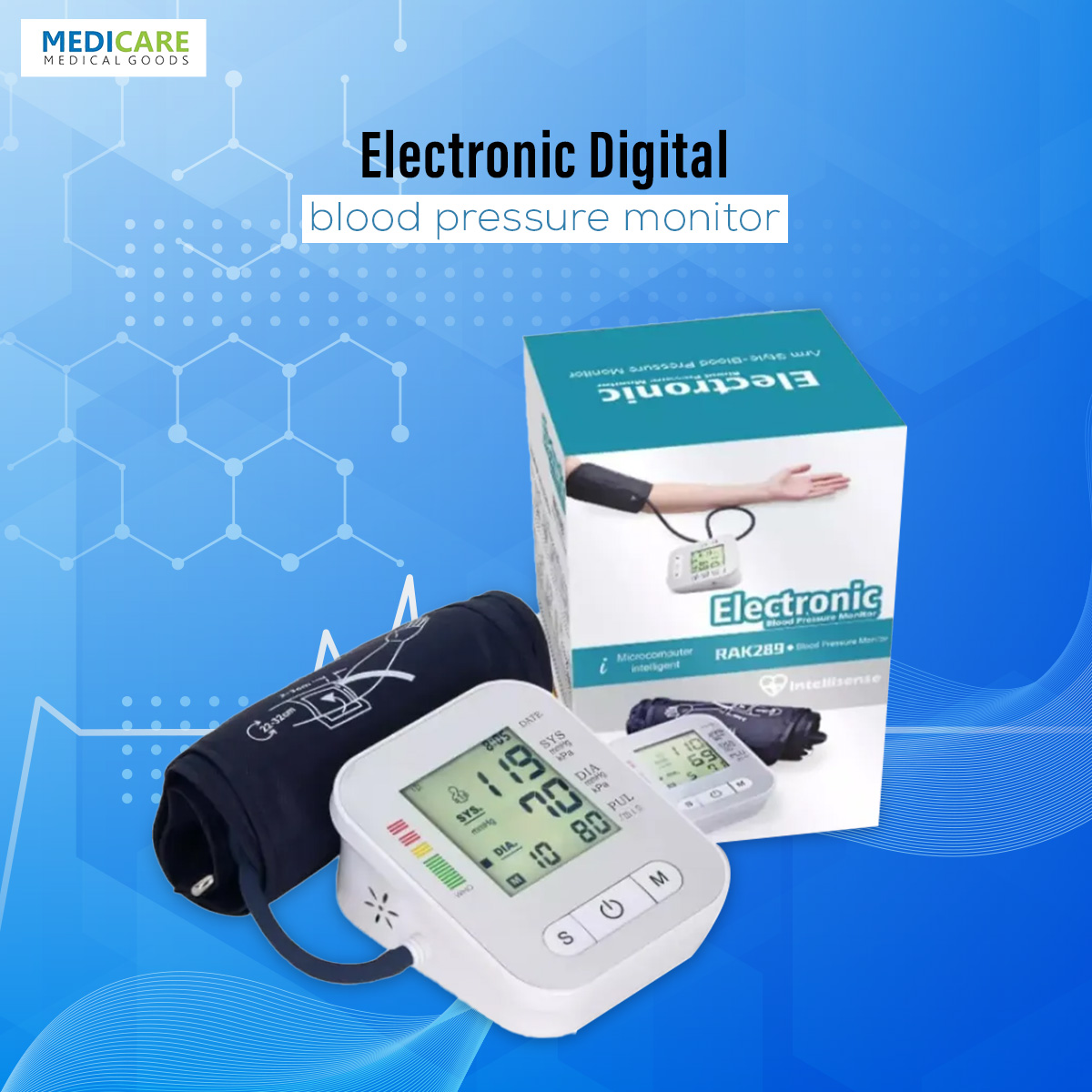 Electronic digital blood pressure monitor | Daraz.com.bd