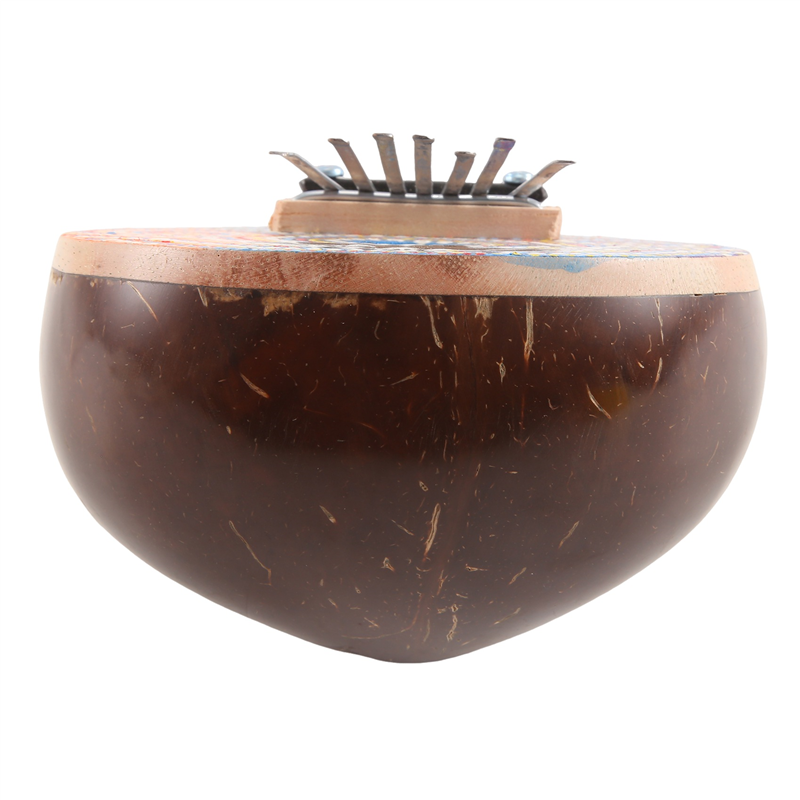 7 Key Tuneable Coconut Shell Mbira Portable Kalimba Adjustable Finger ...