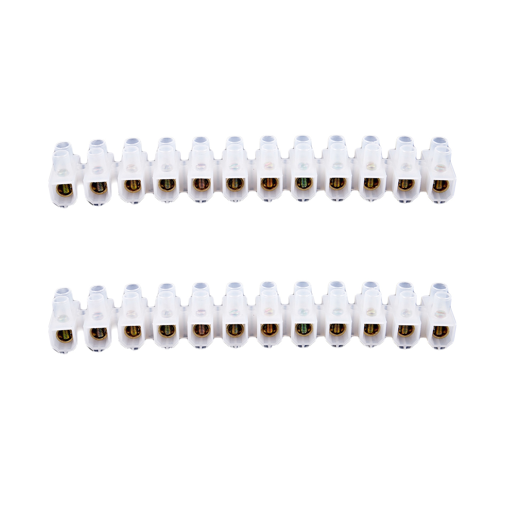 2X 60 Amp - 12 Way Strip Terminal Block Strip - Electrical Wire ...