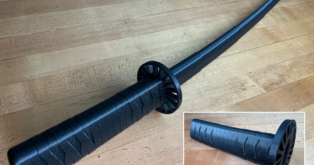 3D Printed Collapsible Katana Sword – Samurai Style Foldable Ninja ...