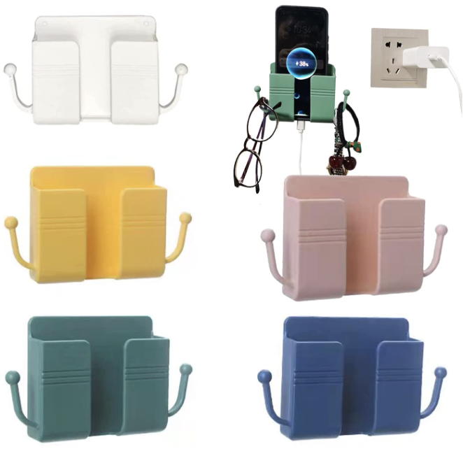 Mobile Phone Charging Hanging Holder Multifunction Wall Mounted Plug ...