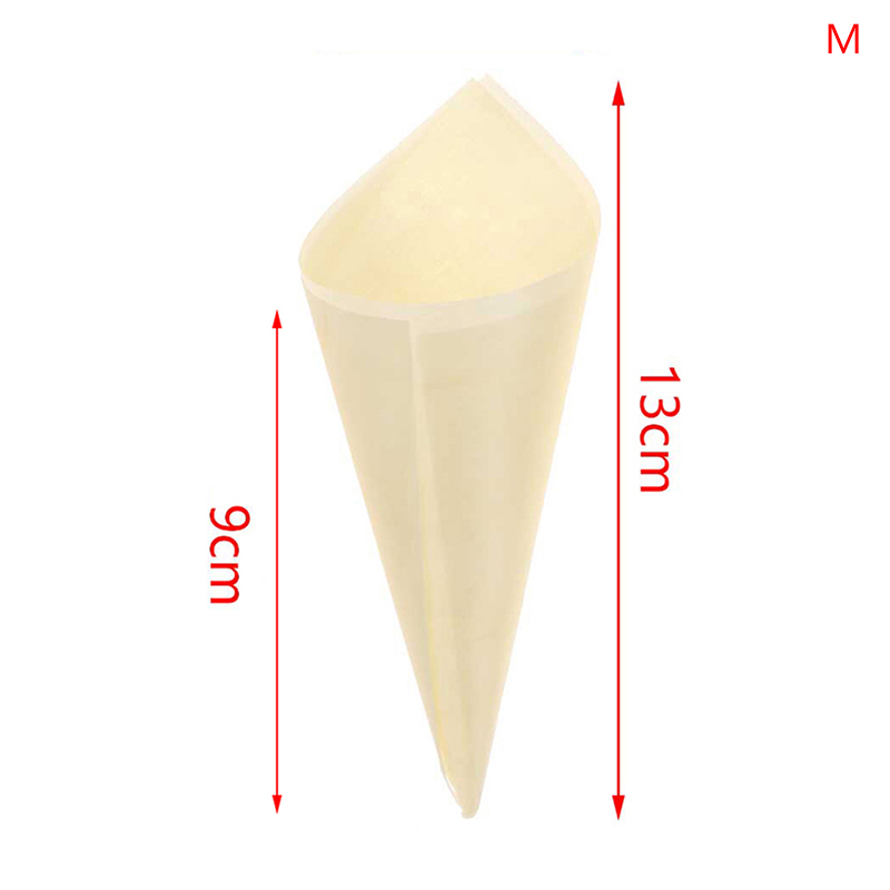 50pcs Disposable Wood Appetizer Cones Ice Cream Cone Cups Party Candy ...