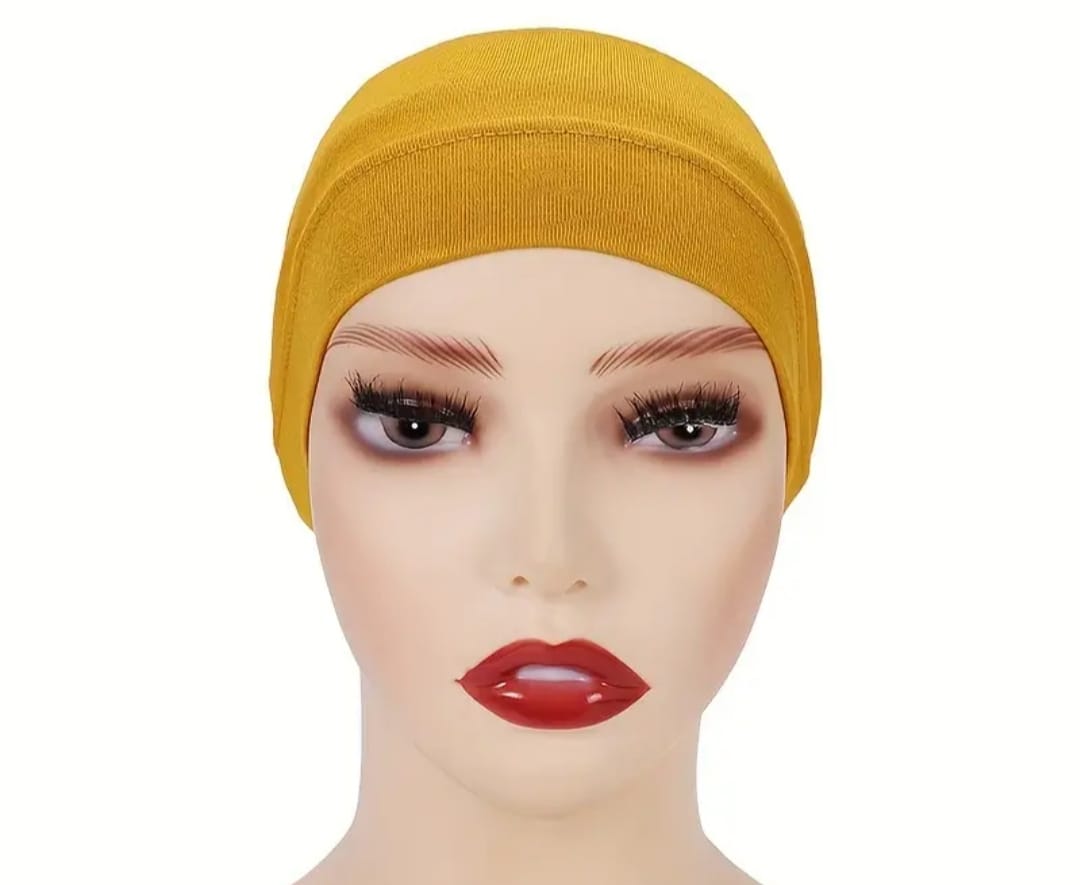 3 Pics Muslim hijab inner cap for women and girls synthetic soft cotton