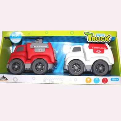 Kids Toy Friction Car Set 2 pcs Push Car for Baby Construction Truck ...