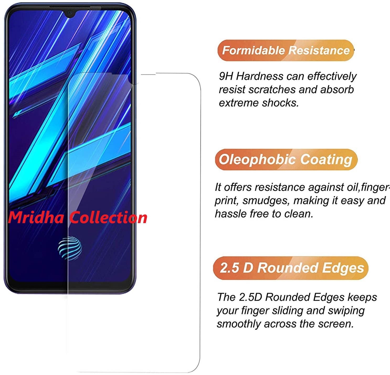 vivo V17 Neo Screen Protector 3D Tempered Glass Protector Clear Screen ...