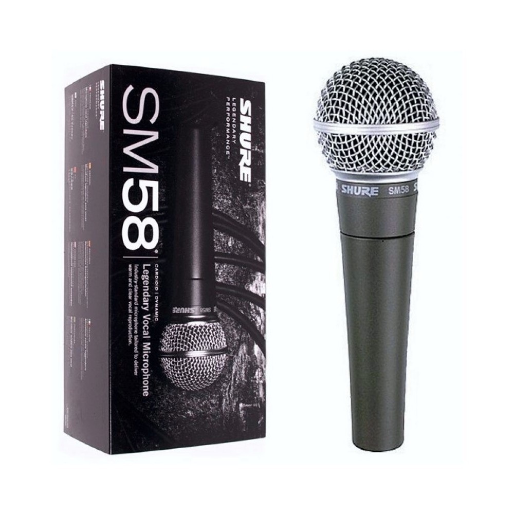 Shure SM-58 Dynamic Microphone Vocal Wired Microphones Instrument Unidirectional Handheld ...