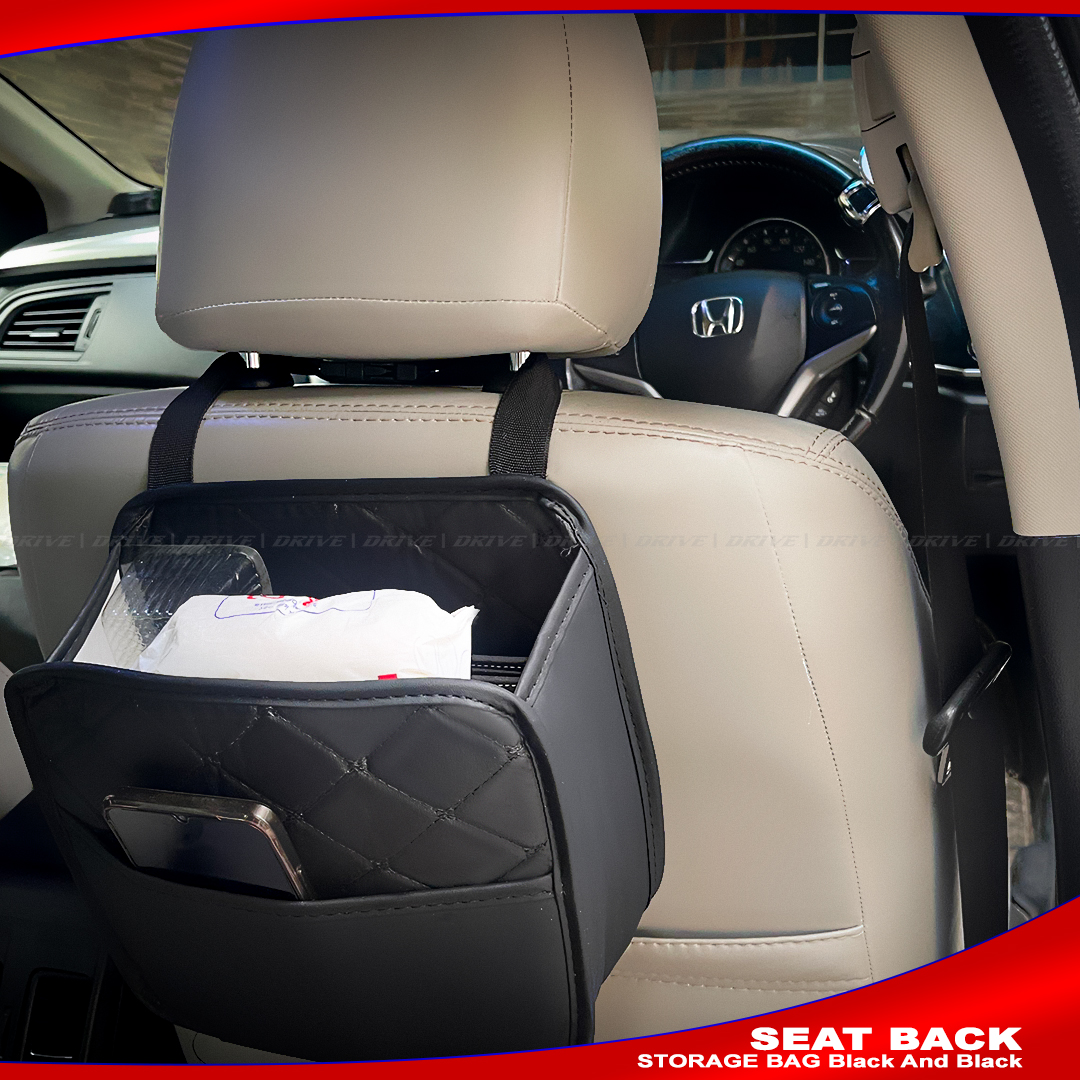 Multifunctional Car Seat Storage Bag Leather Storage Bag Garbage Bag ...
