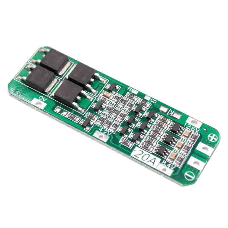 3S 20A Lithium Battery 18650 Charger BMS Protection Board 12.6V 18650 Li-ion Cell Charging ...