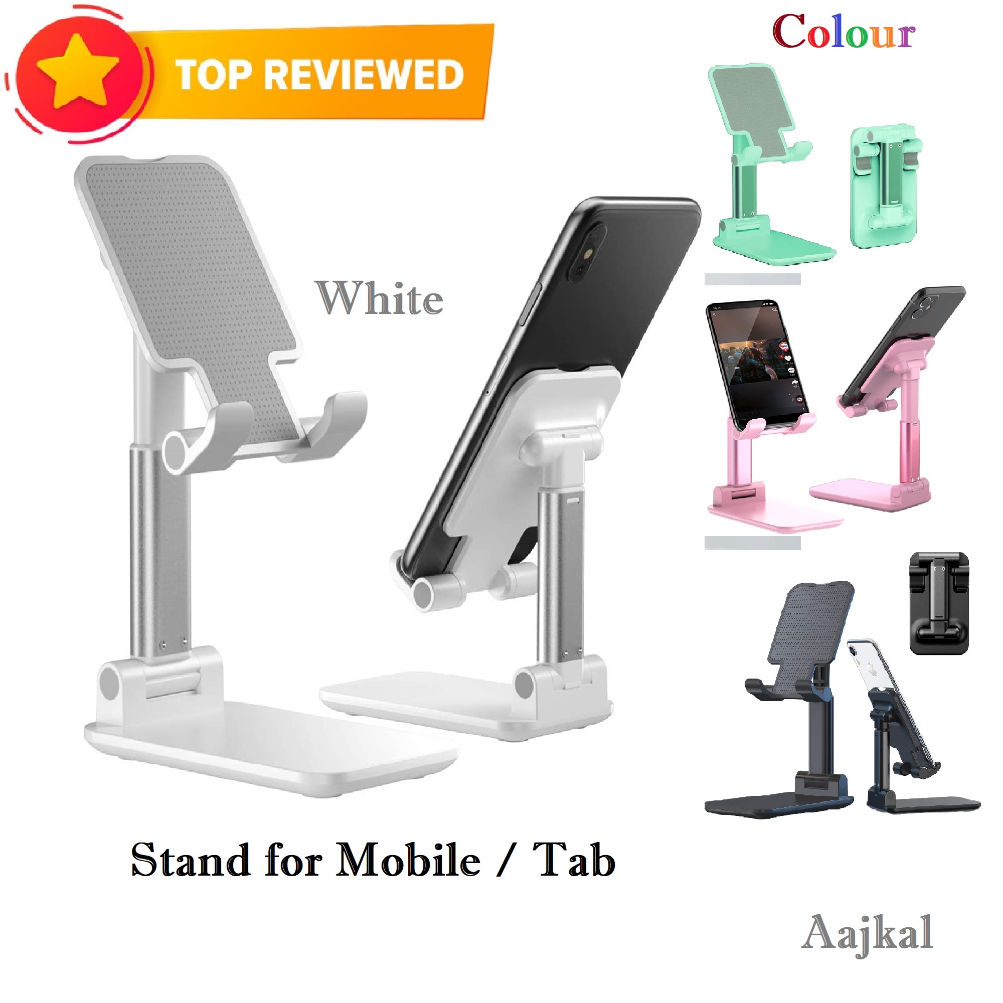 Desktop mobile Stand - Smartphone , Tab Holder - Liftable , Foldable ...