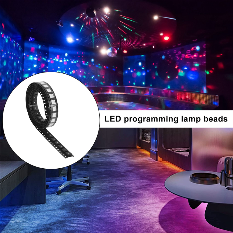 100PCS WS2812B RGB LED Chip 5050SMD White PCB WS2812 Individually ...