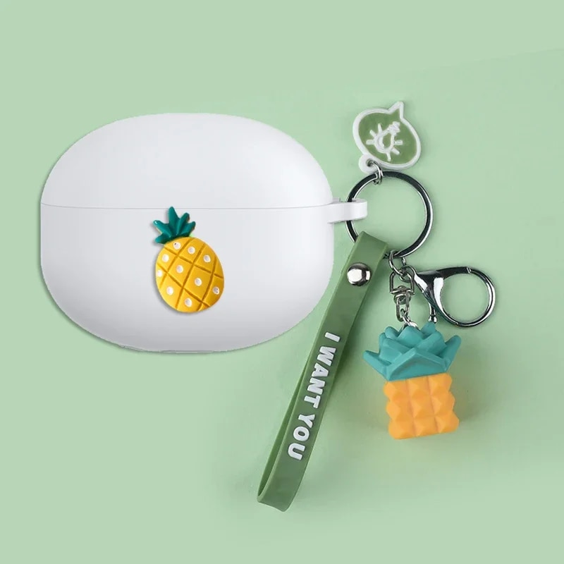 For Honor Earbuds X5 Case Cartoon peach / avocado/ Cute Animal silicone ...