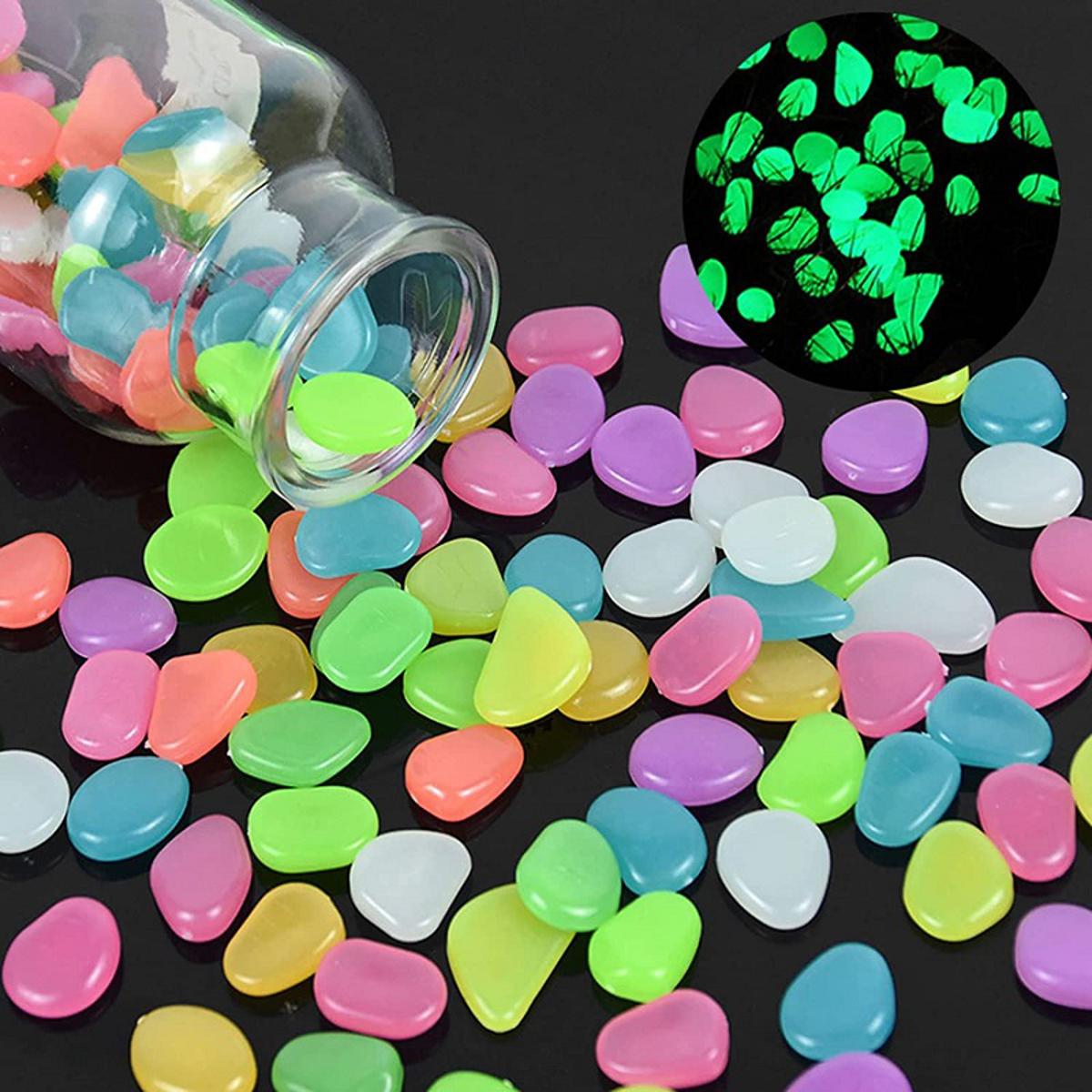 Radium Stone Colorful Luminous Glowing Pebbles 100 pes | Daraz.com.bd