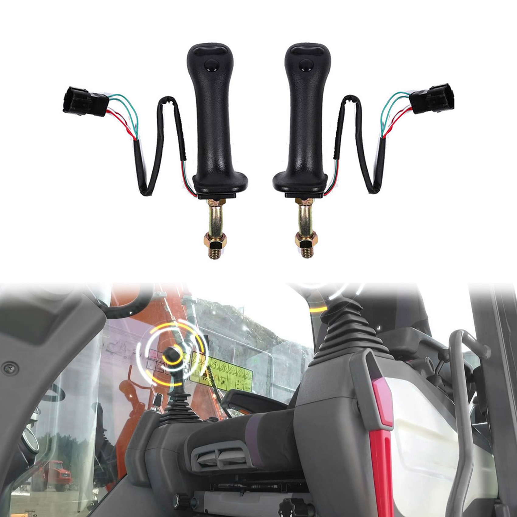 Excavator Joystick Assy-2 * Joystick(Left)(The color of the harness ...