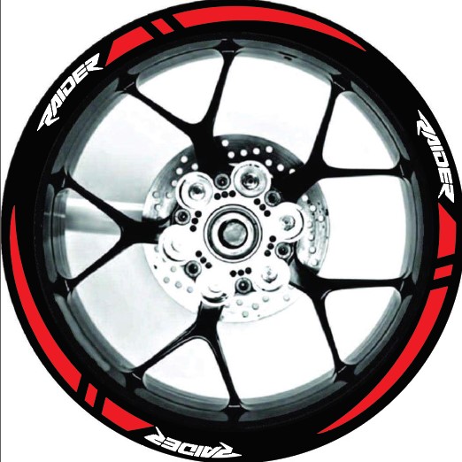 TVS Wheel sticker | TVS Raider Rim sticker Malti colour | Raider ...