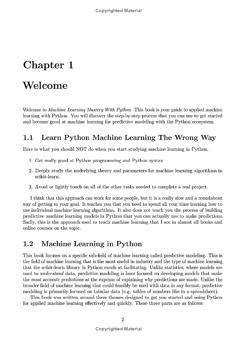 Machine Learning Mastery With Python Understand Your Data Create Accurate Models And Work