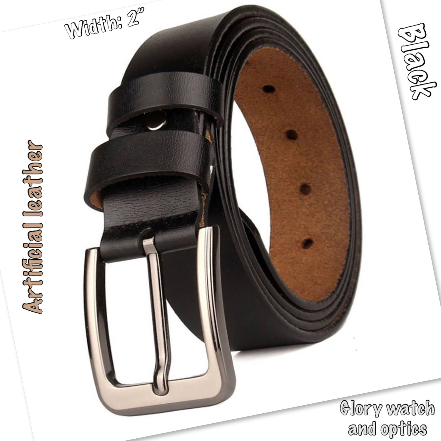Trendy black artificial leather comfortable belt for men Vipar Leather ...